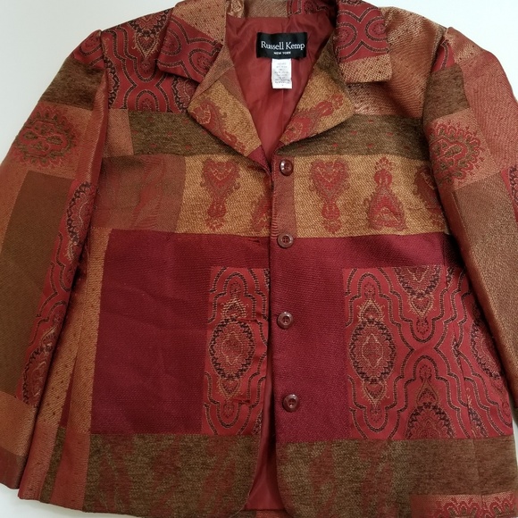 Russell Kemp | Jackets & Coats | Vtg Russell Kemp 6 Jacquard Patchwork ...